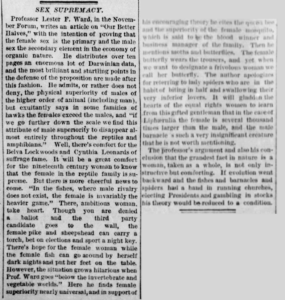Lester Ward and Sex Supremacy (1888) | Gynocentrism and its Cultural ...